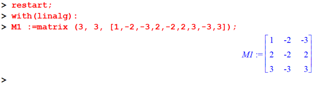 Lesson 10 Matrices | Maple